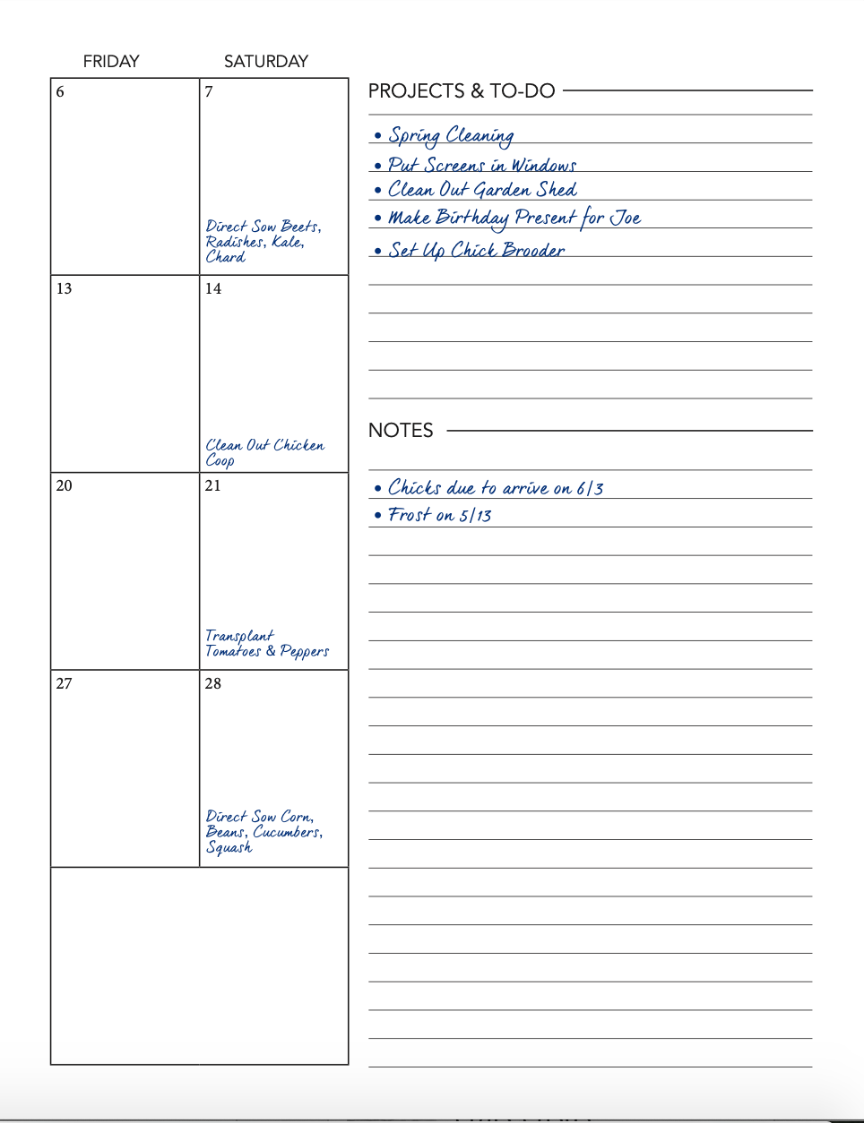 How to Use The Homestead Journal Planner - Homesteaders of America