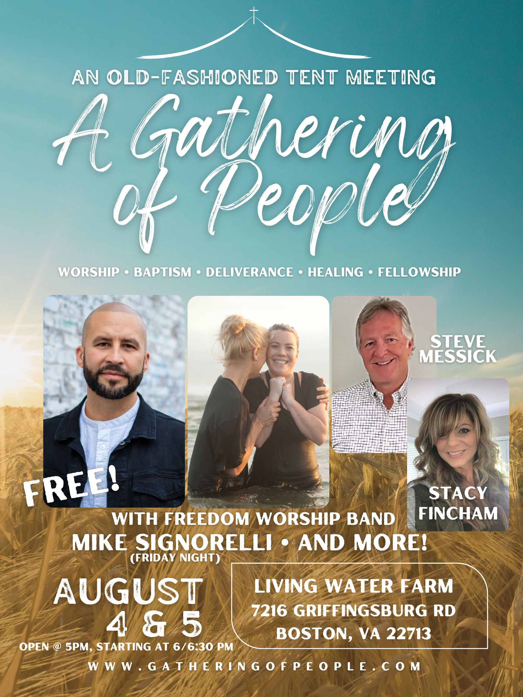 A Gathering of People Tent Meeting - Homesteaders of America