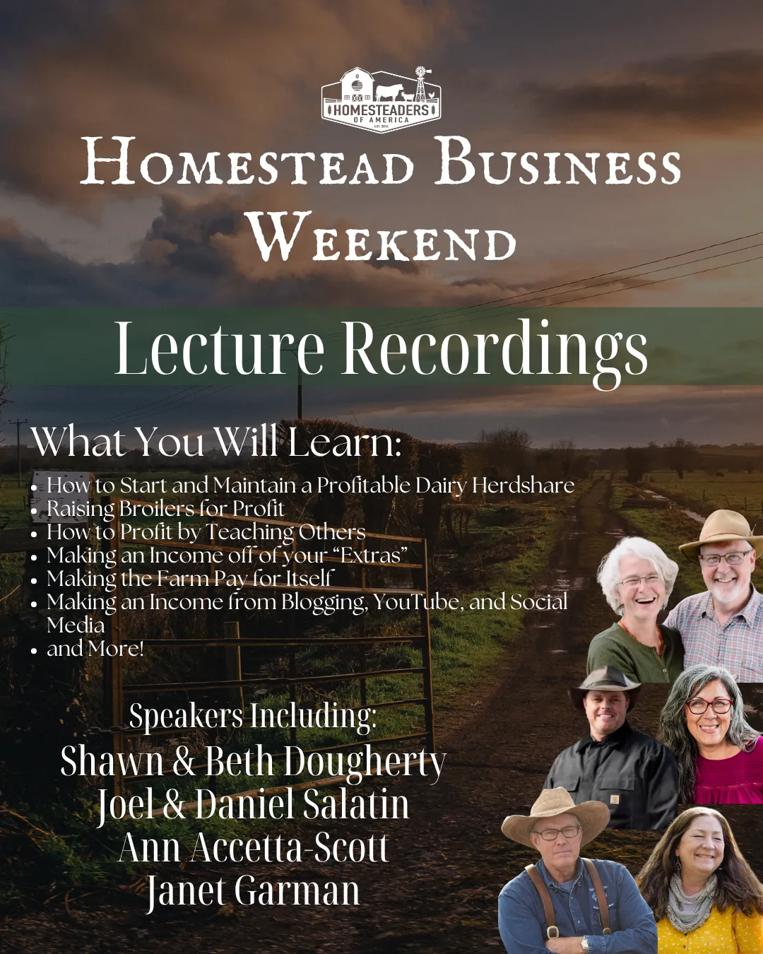 Homestead Business Weekend Lecture Recordings - Homesteaders of America