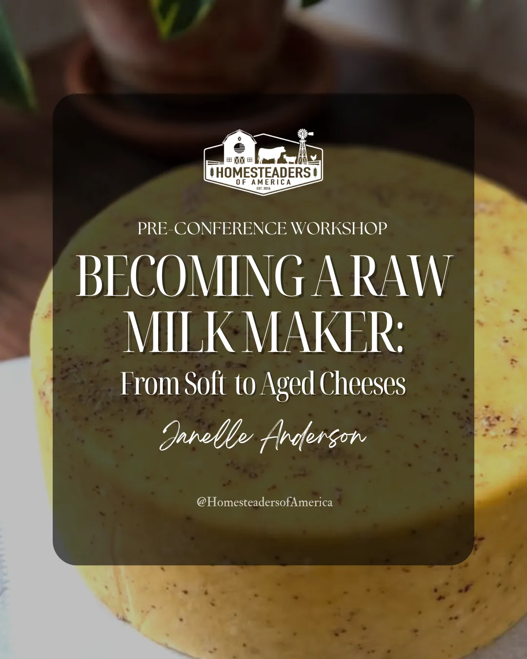 2026 Workshop | Becoming a Raw Milk Maker: From Soft Cheeses to Aged ...