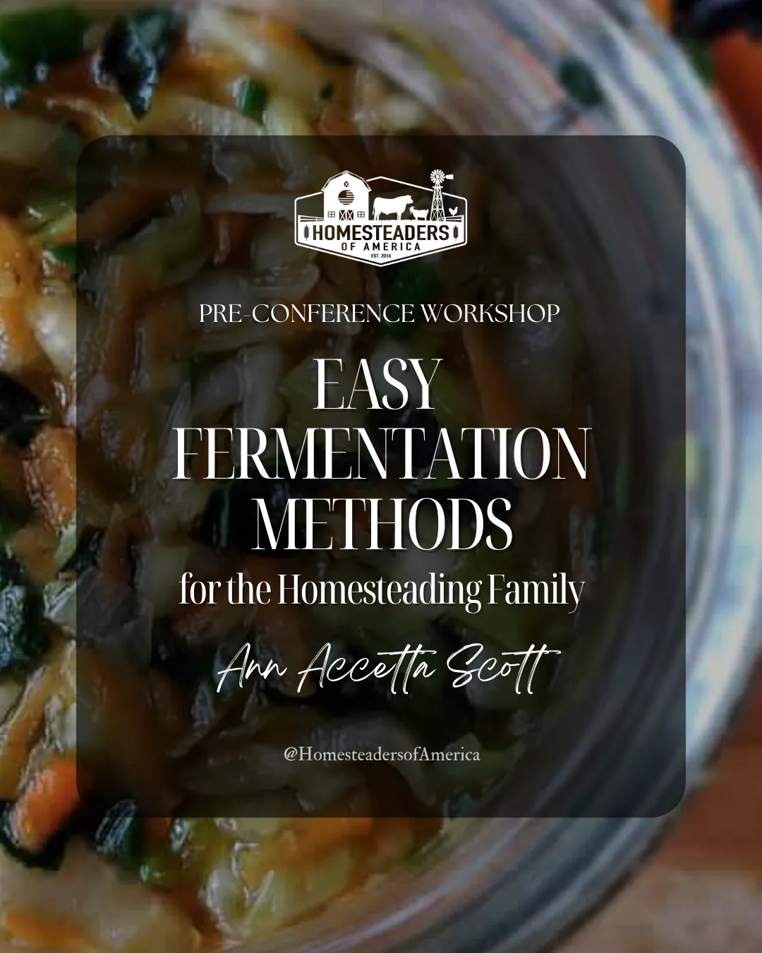 2026 Workshop | Easy Fermentation Methods for the Homesteading Family ...