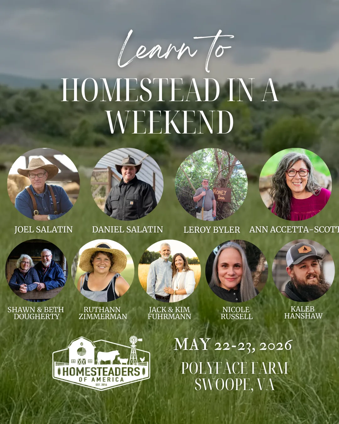 2026 Learn to Homestead in a Weekend - Homesteaders of America